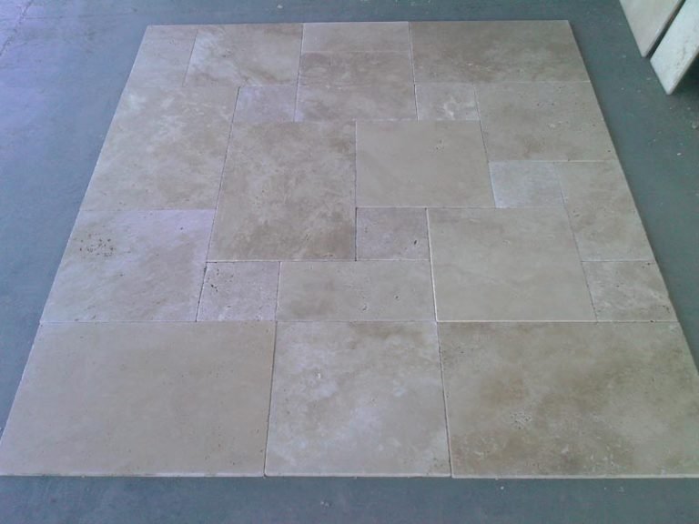 Travertine Tumbled Opus Pattern - London Floors Direct
